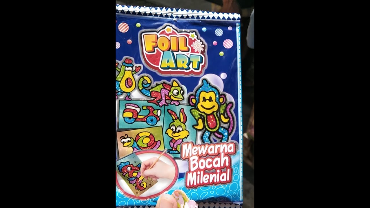 Bermain kreatif dengan foil art mainan beli di abang abang - YouTube