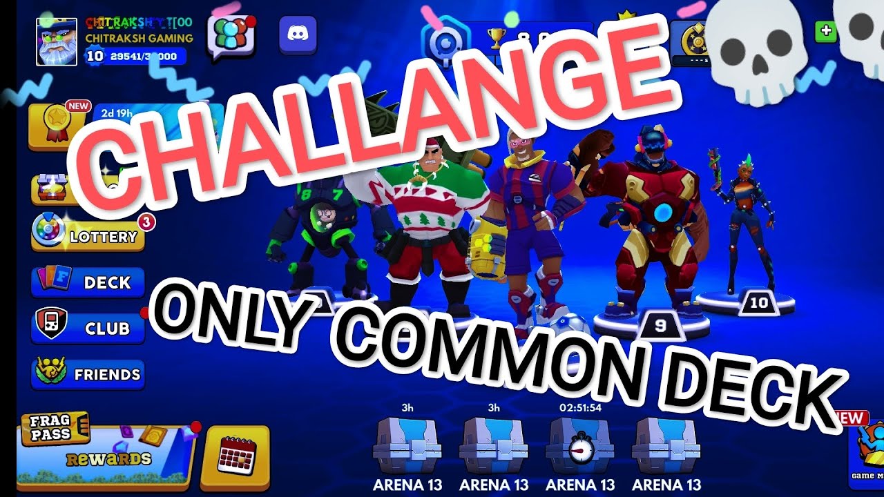 FRAG GAMEPLAY CHALLANGE "Common Deck only" ! CHITRAKSH GAMING - YouTube