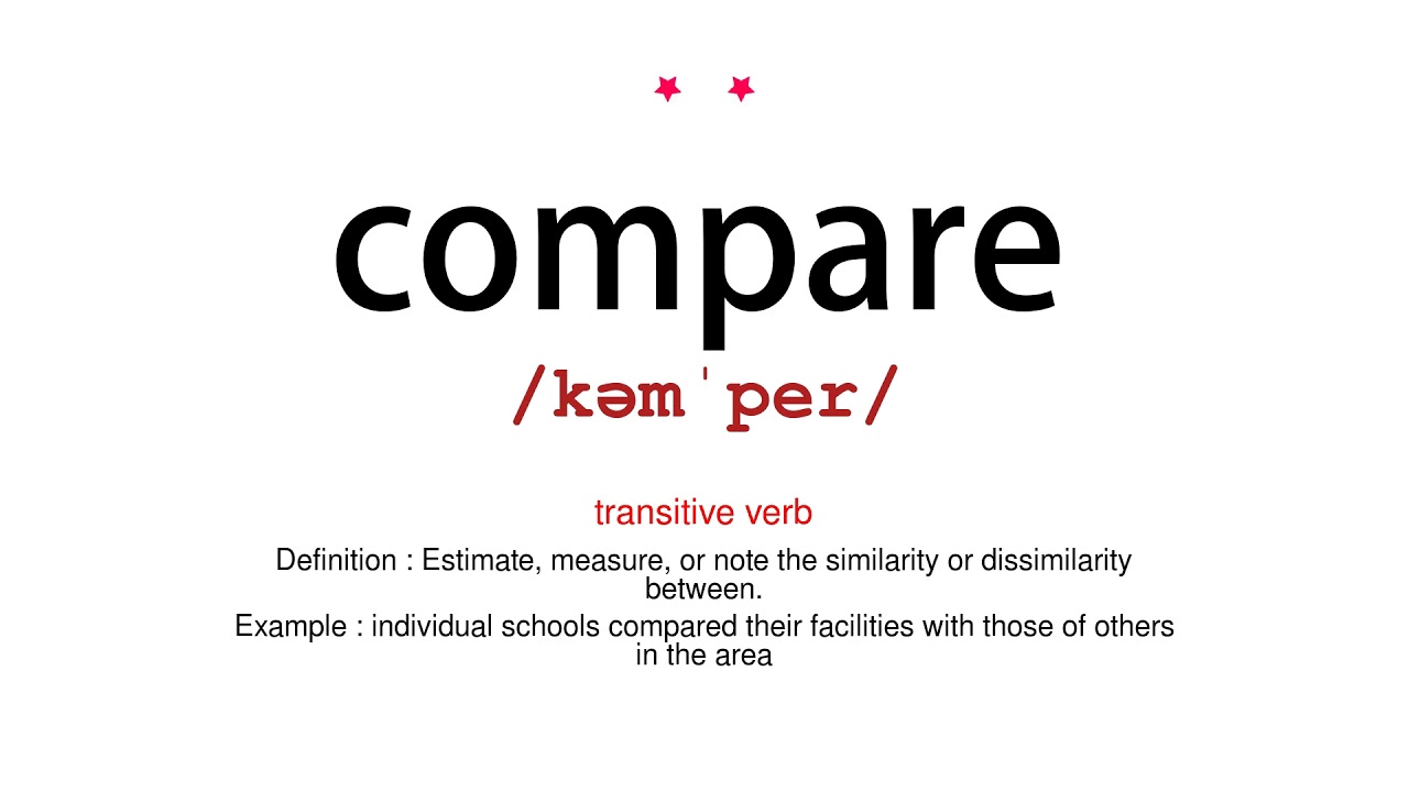 How to pronounce compare - Vocab Today - YouTube