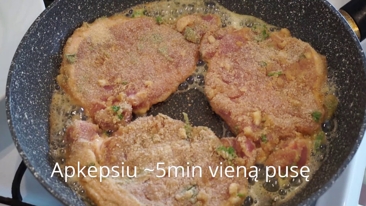 Kiaulienos karbonadas - YouTube