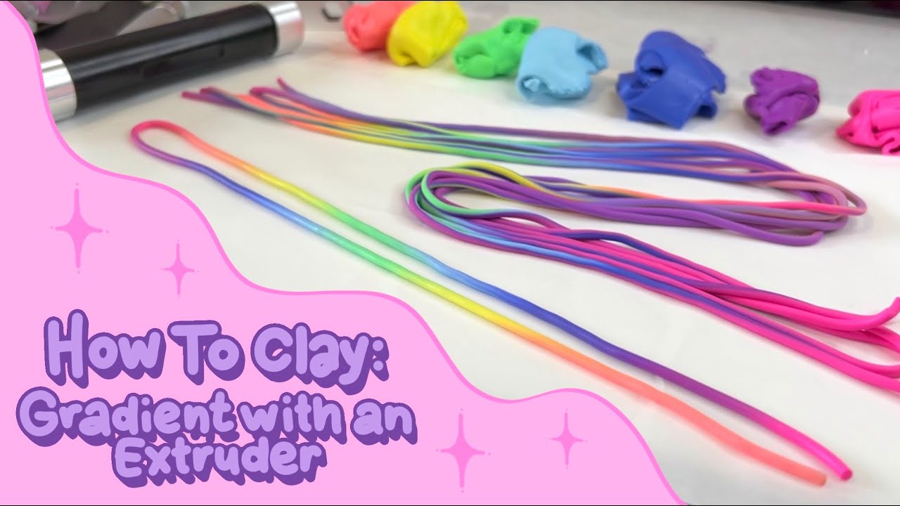 How To Create a Polymer Clay Gradient Using an Extruder - YouTube