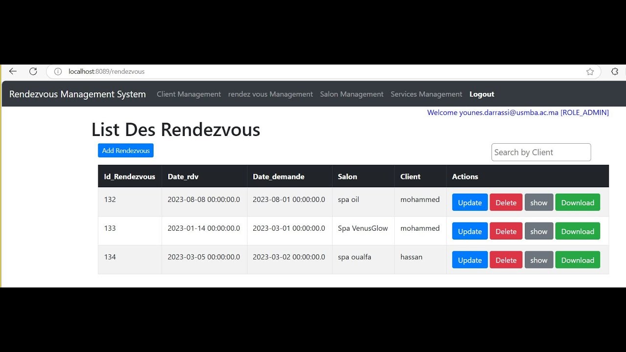 Showcase: Java Web Project - SPA Management System - YouTube