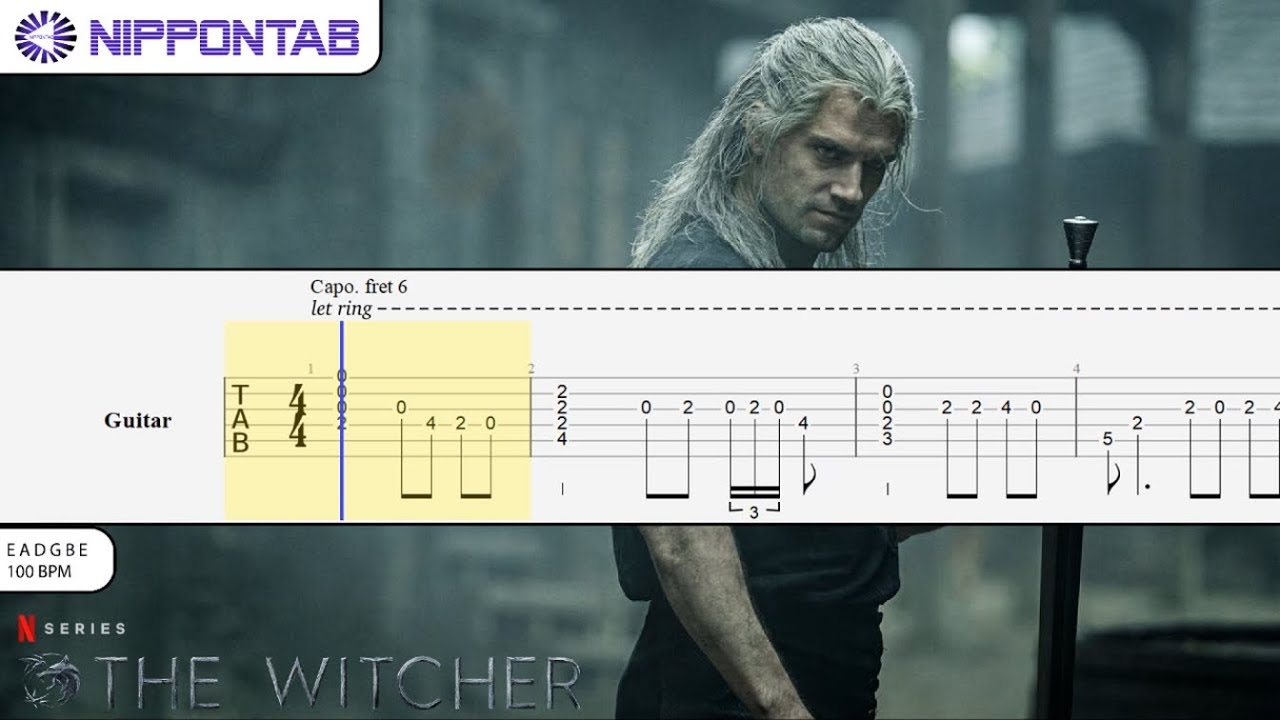 【Guitar TAB】〚The Witcher 〛Toss A Coin To Your Witcher ギター tab譜 - YouTube