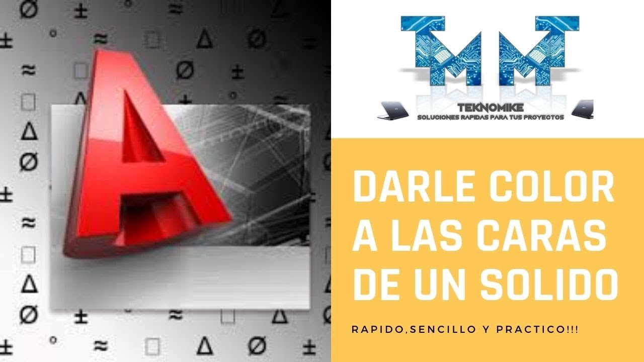 Como darle color a las caras de un solido - Aprendiendo Autocad - YouTube