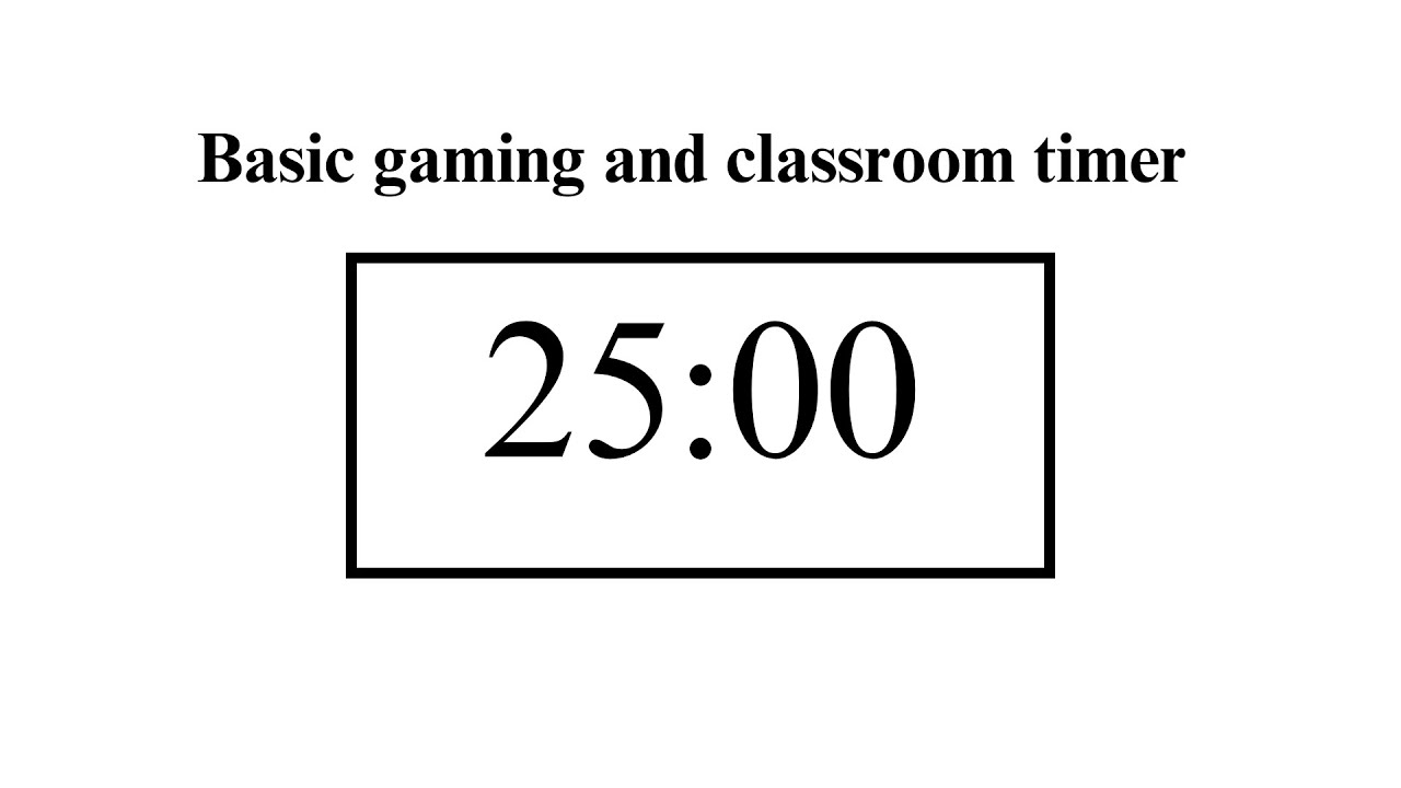 25 Minute Basic Timer - YouTube
