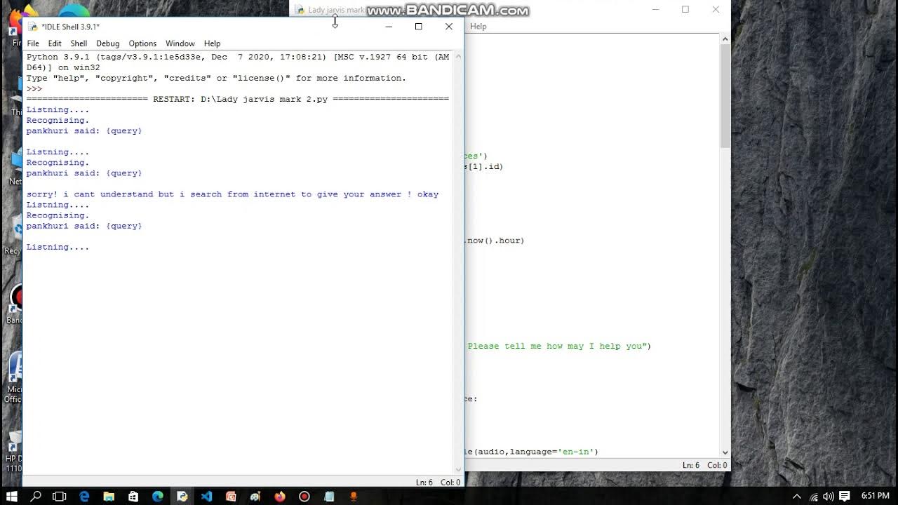 How to create a virtual assistant (Lady Jarvis ) in python - YouTube