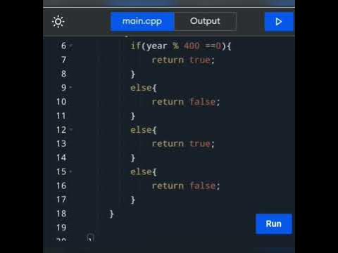 How to write a c++ program to check whether a given year is leap year or not. - YouTube