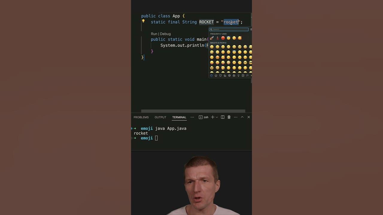 Emoji and System.out.println #java #shorts - YouTube