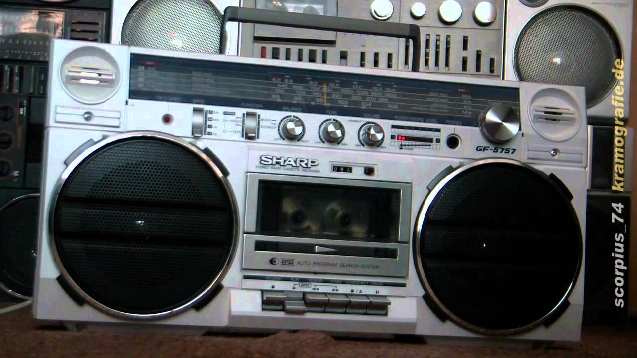 playing music - 08 - with SHARP GF-5757 Ghettoblaster - YouTube