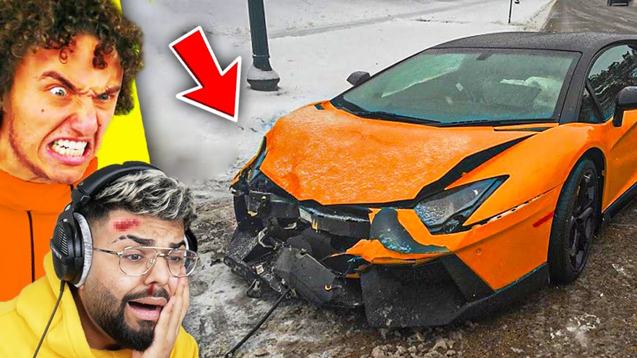 I crashed KWEBBELKOP's Lamborghini.. - YouTube