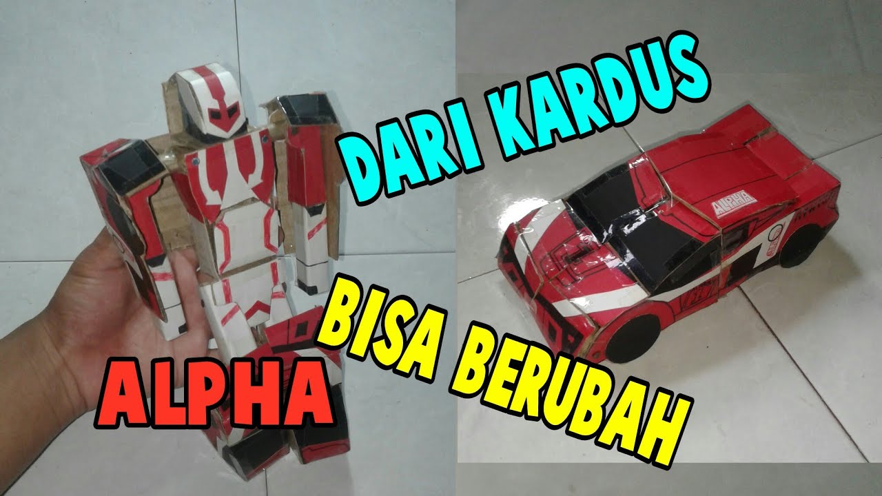 MEMBUAT ATHLON ALPHA DARI KARDUS BISA BERUBAH 골판지에서 토봇CARDBOARD DIY ATH ...