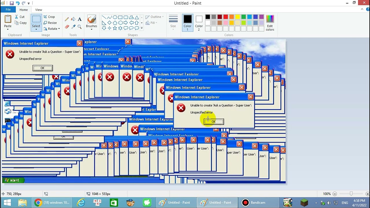 Windows 7 Crazy Error (Rainbow Windows 7) - Versão Paint - YouTube