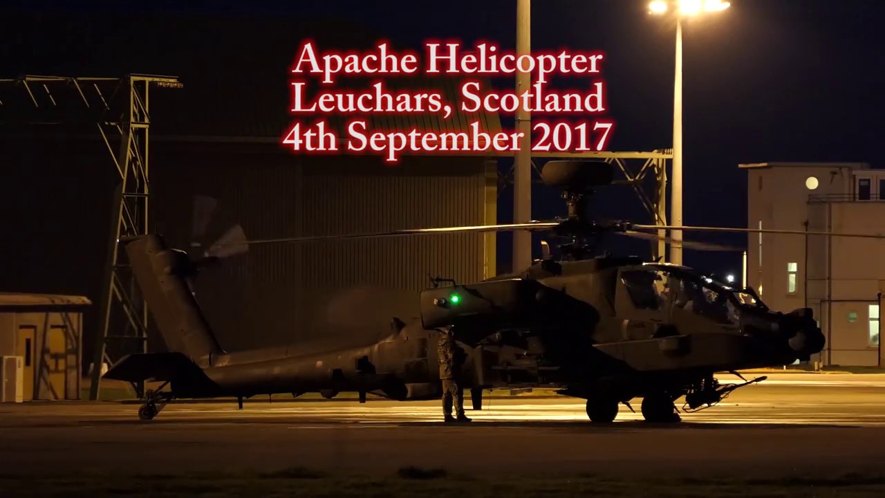 Apache Helicopter - Leuchars, Scotland - YouTube