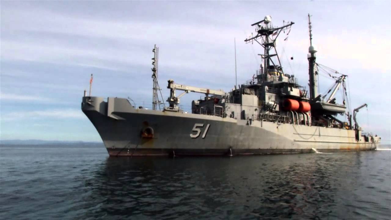 B-Roll of USNS Grasp Recovering WWII Airmen - YouTube