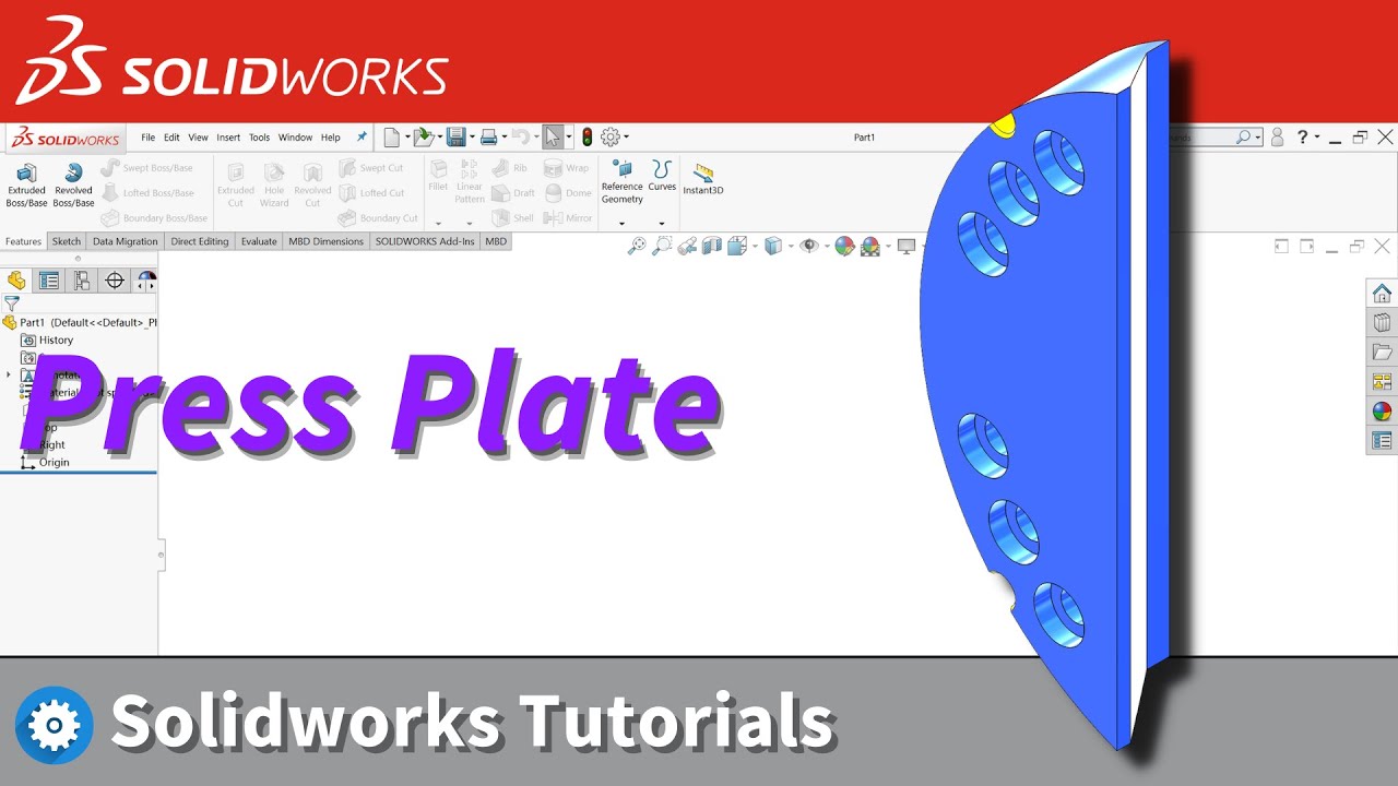 How to create a Press Plate in Solidworks | Solidworks Tutorial - YouTube