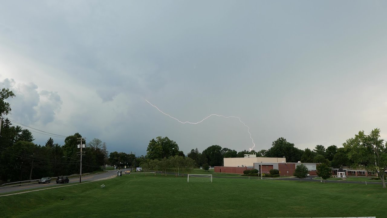 Intense Little Storm Line Rolls into Albany! Lot of CG Lightning and ...