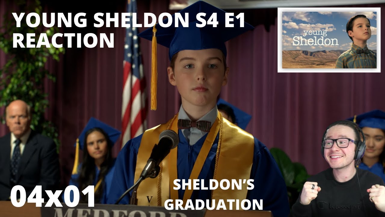 YOUNG SHELDON S4 E1 GRADUATION REACTION 4x1 SHELDON & MISSY GRADUATE ...