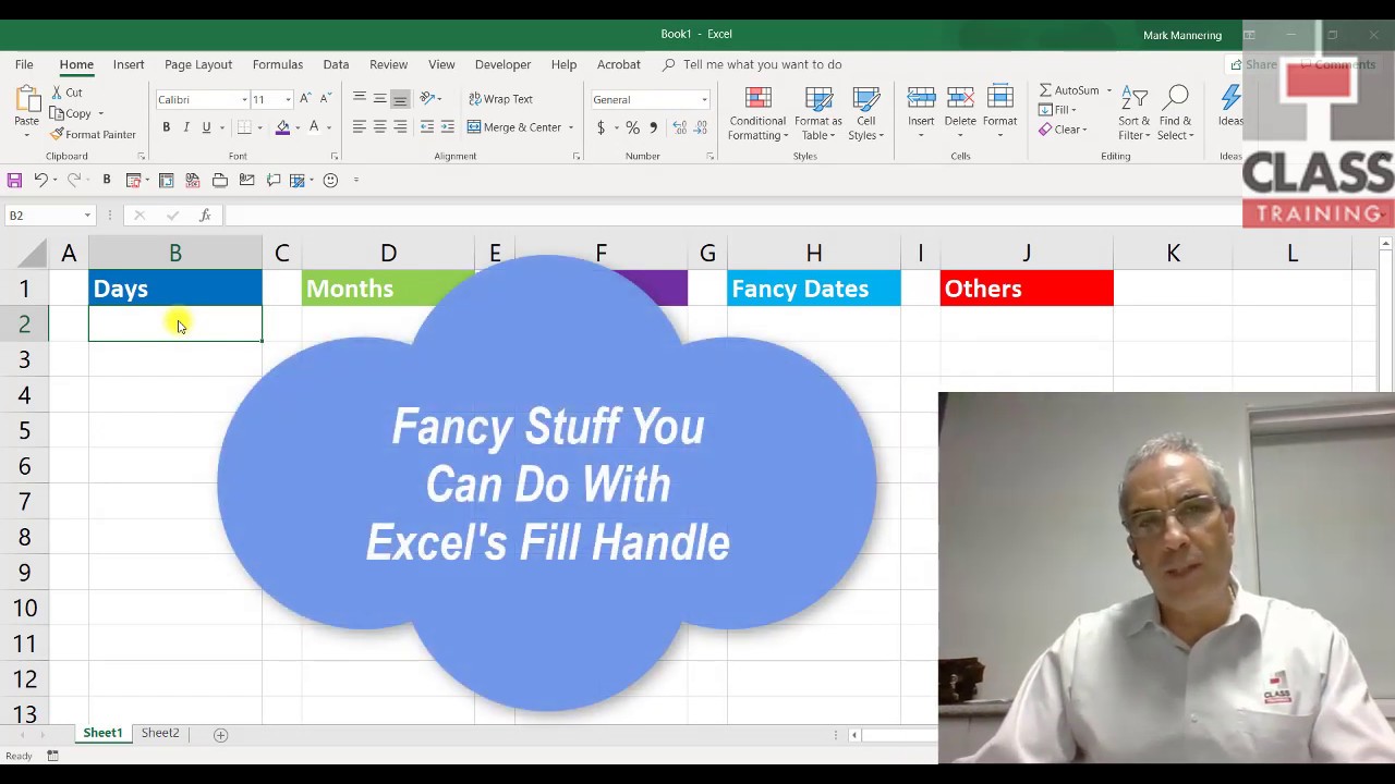 CLASS Training | Fancy Stuff with Excel's Fill Handle - YouTube
