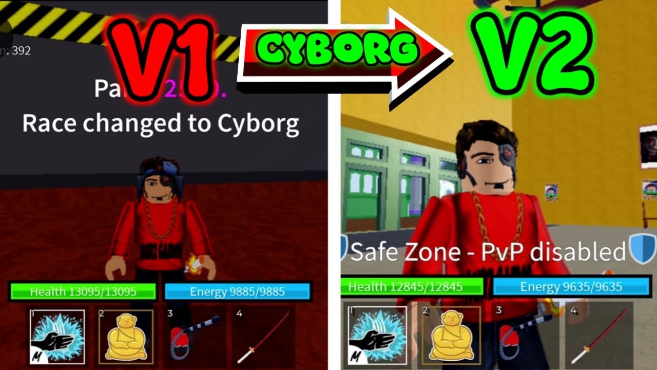 Getting CYBORG RACE and doing v2 | BloxFruit - YouTube