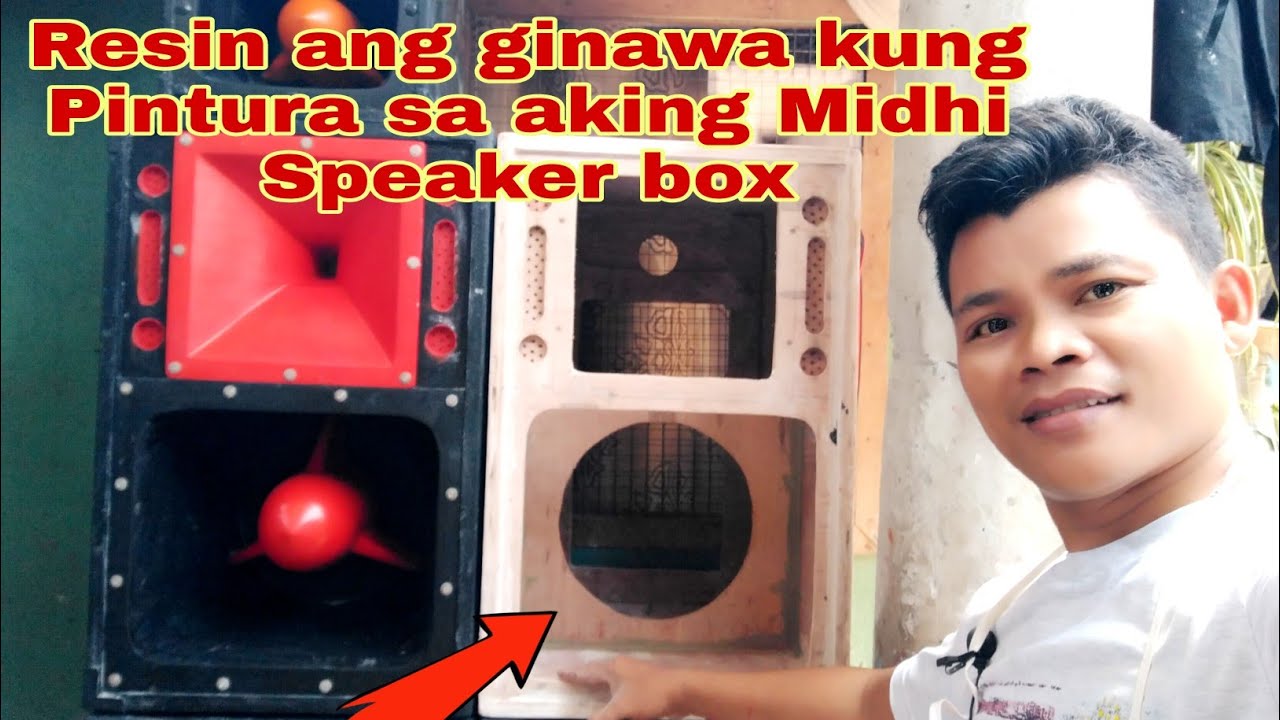 MIDHI SPEAKER BOX | PININTURAHAN KO NG FIBER GLASS RESIN - YouTube
