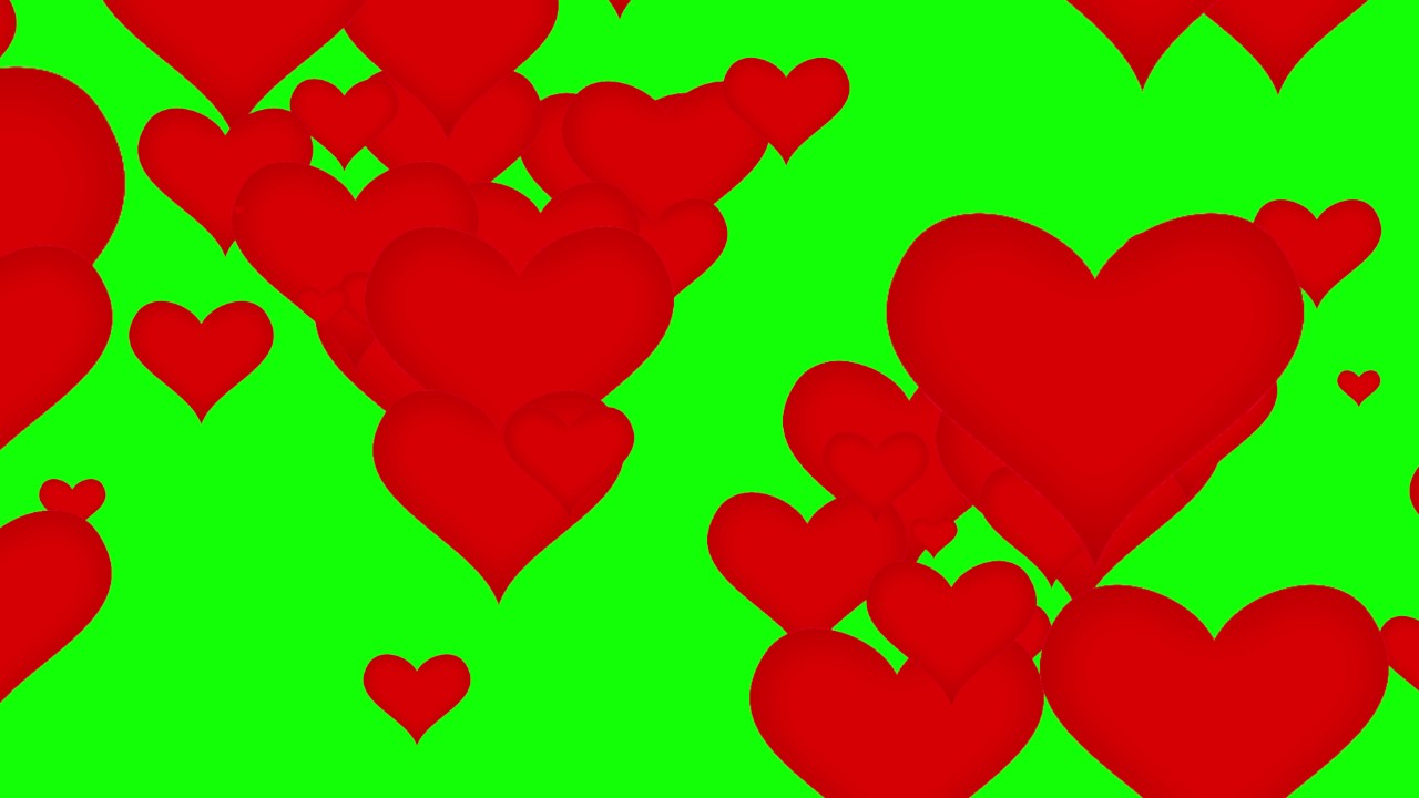 Big Hearts Fly - 4K Green screen FREE high quality effects - YouTube