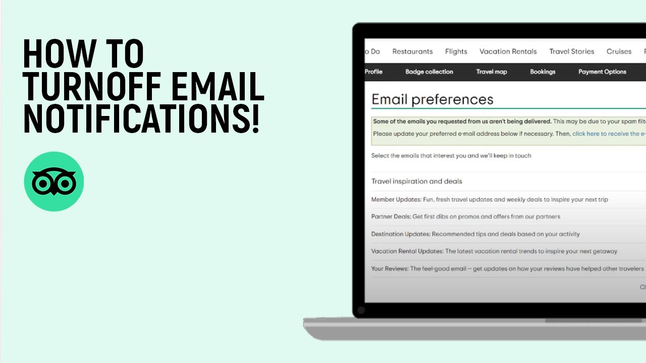 How to Turn Off Email Notifications on TripAdvisor [easy] - YouTube