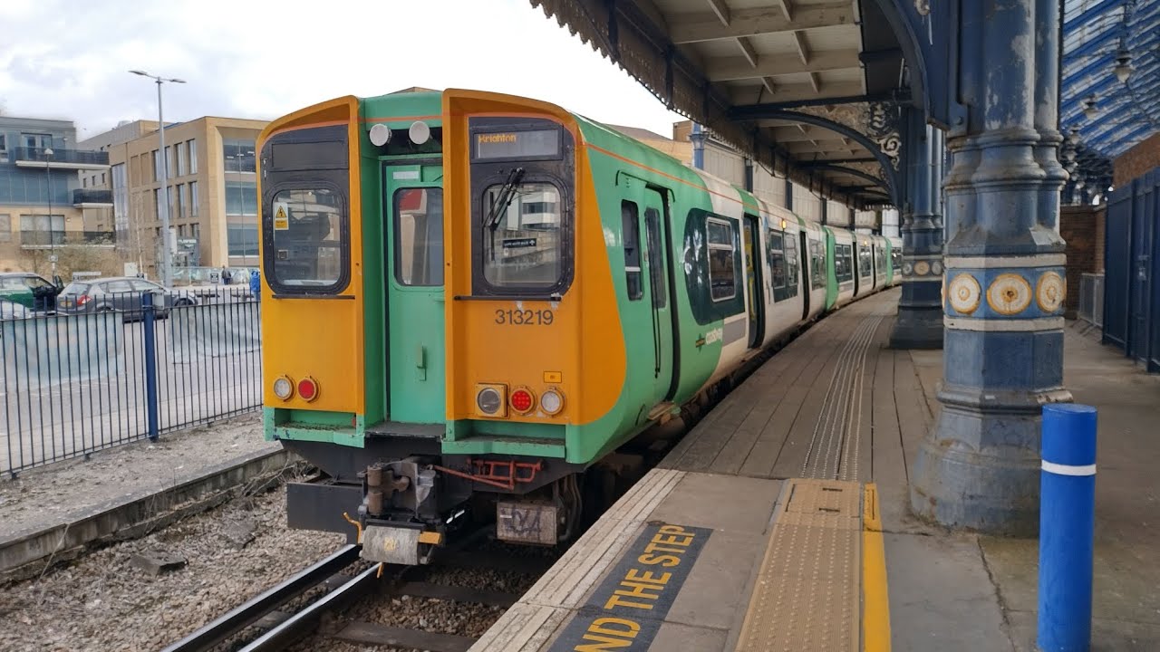 Class 313 (219) Departing Brighton For Seaford! - YouTube