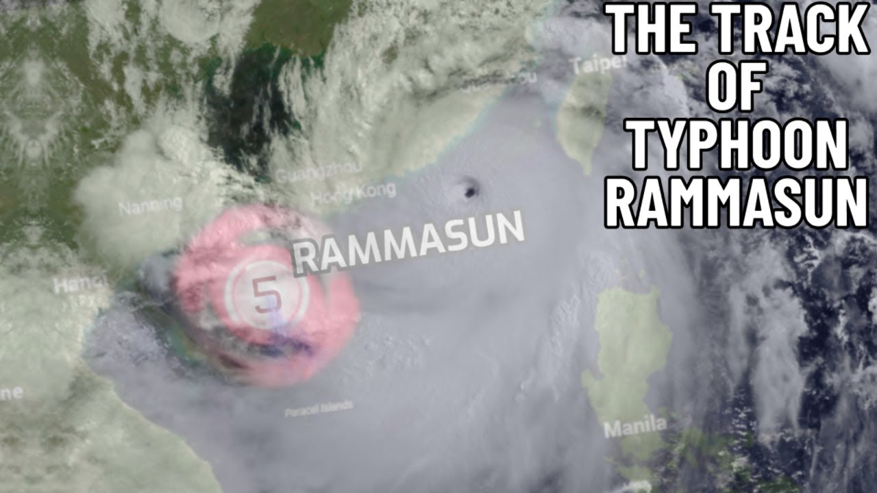 The Track of Typhoon Rammasun (2014) - YouTube