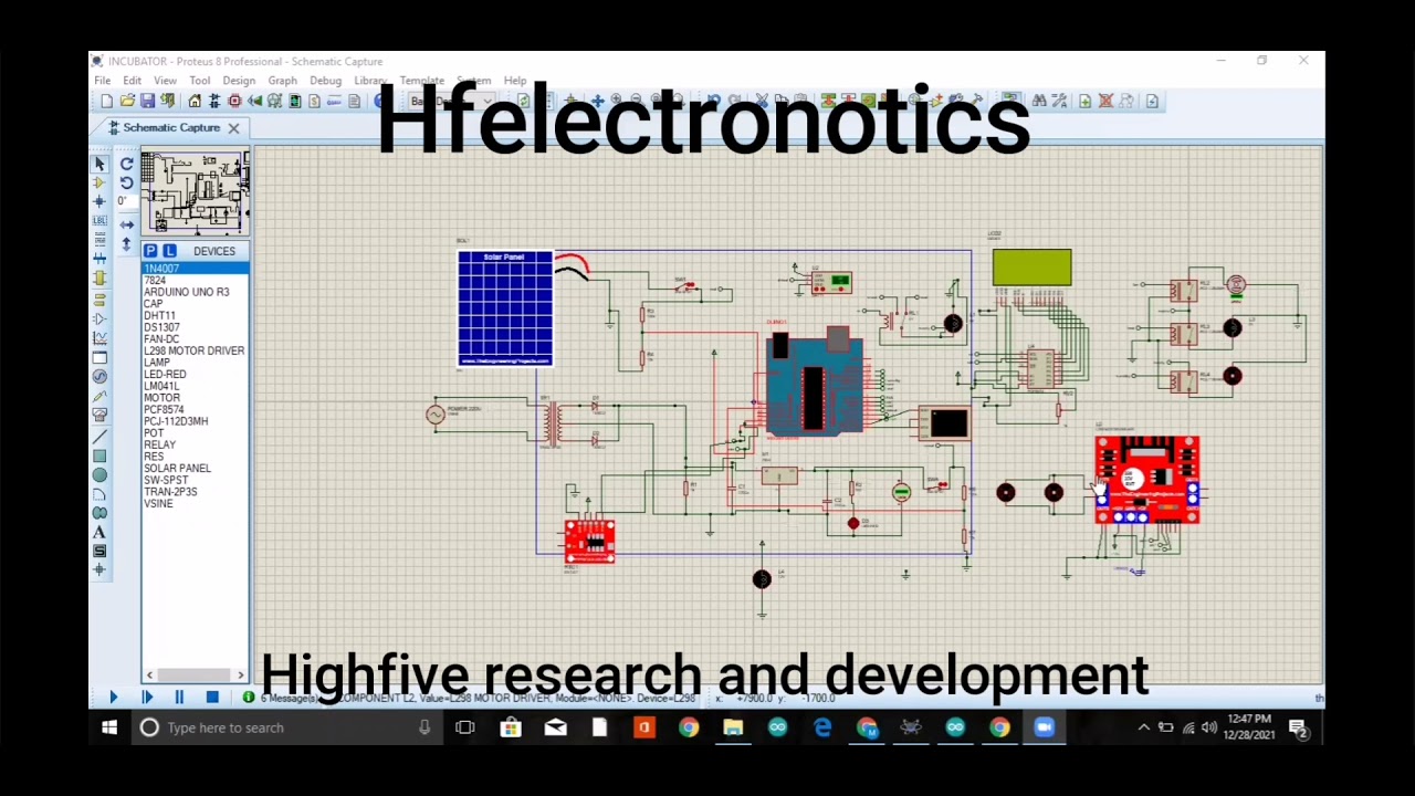 arduino based smart incubator part #1simulation on proteus #arduino #proteus final year project ...