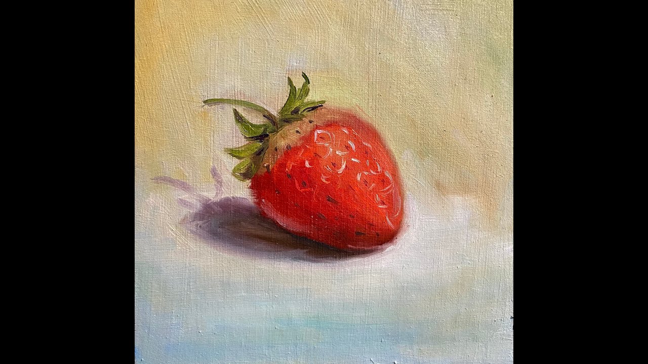 How to Paint a Strawberry Oil Painting Tutorial#painting #artclass # ...