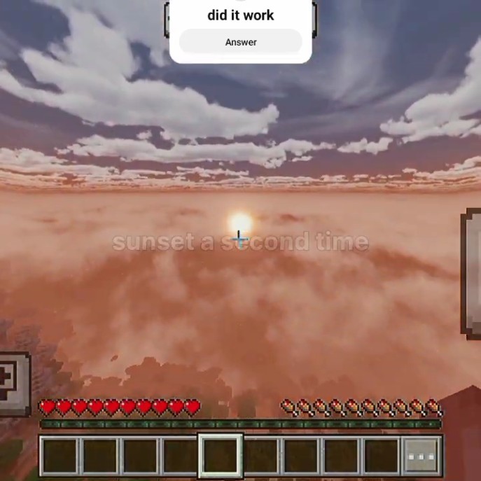 you can watch the sunset a second time minecraft #memes #minecraft# ...