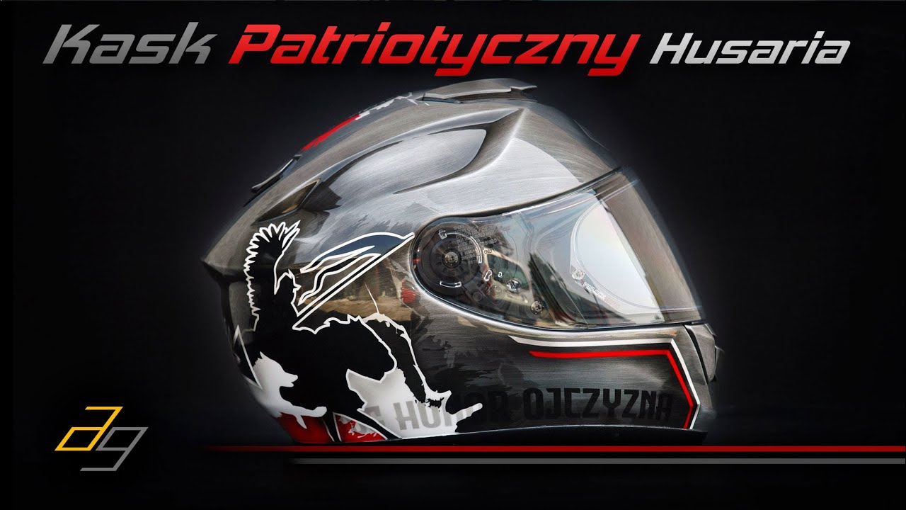 Kask patriotyczny malowany aerografem | Husaria Polska - airbrush ...