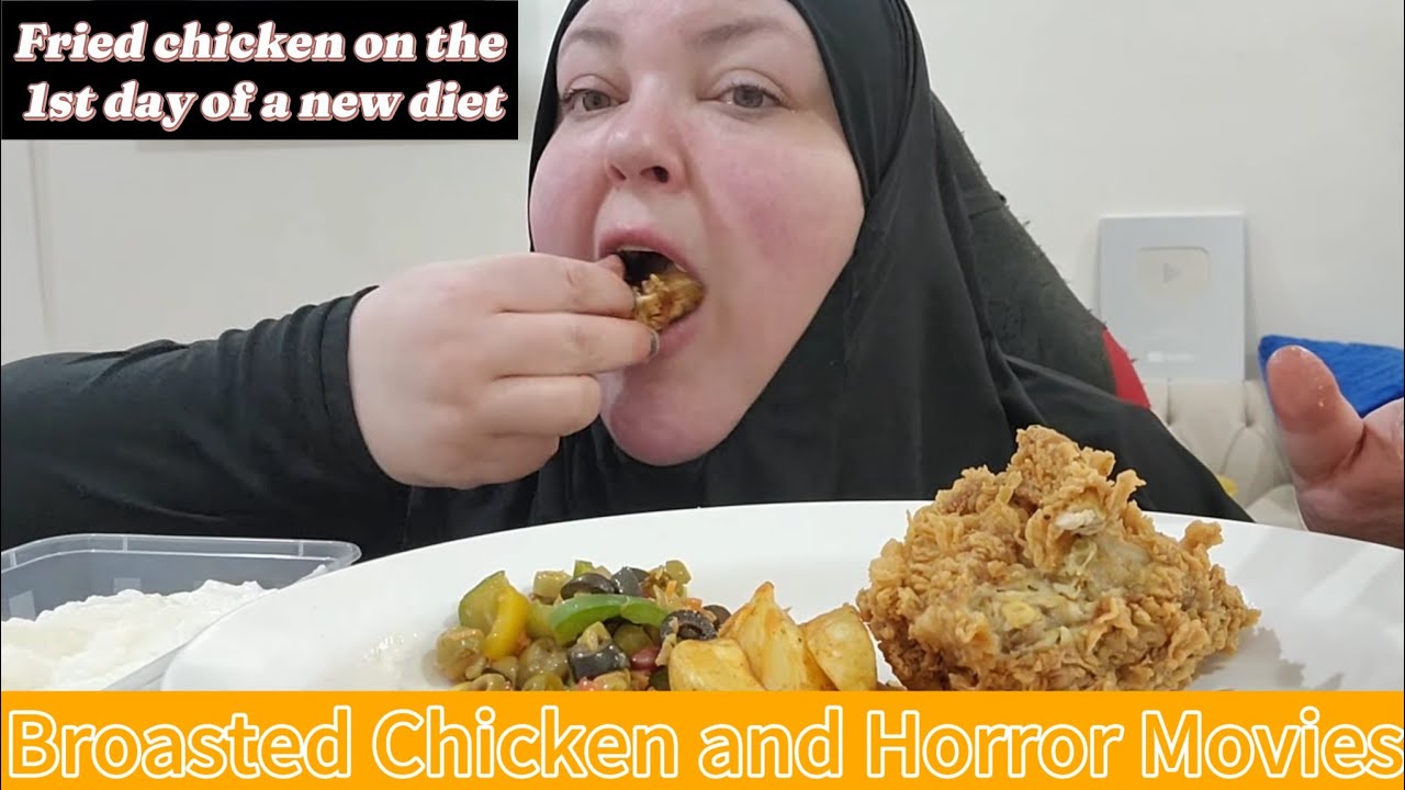 Foodie Mukbang Broasted Fried Chicken And Wedges Mukbang - YouTube