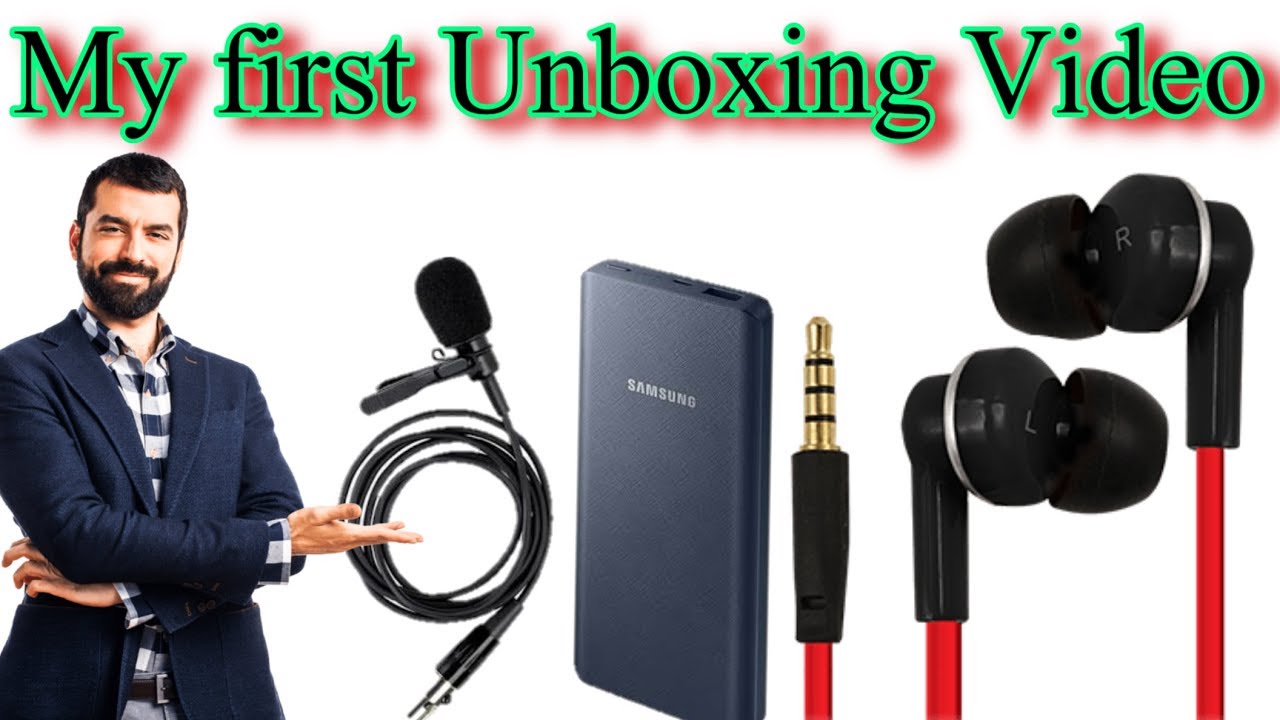 My first Unboxing video power Bank ,external mic ,Handfree Amazing ...
