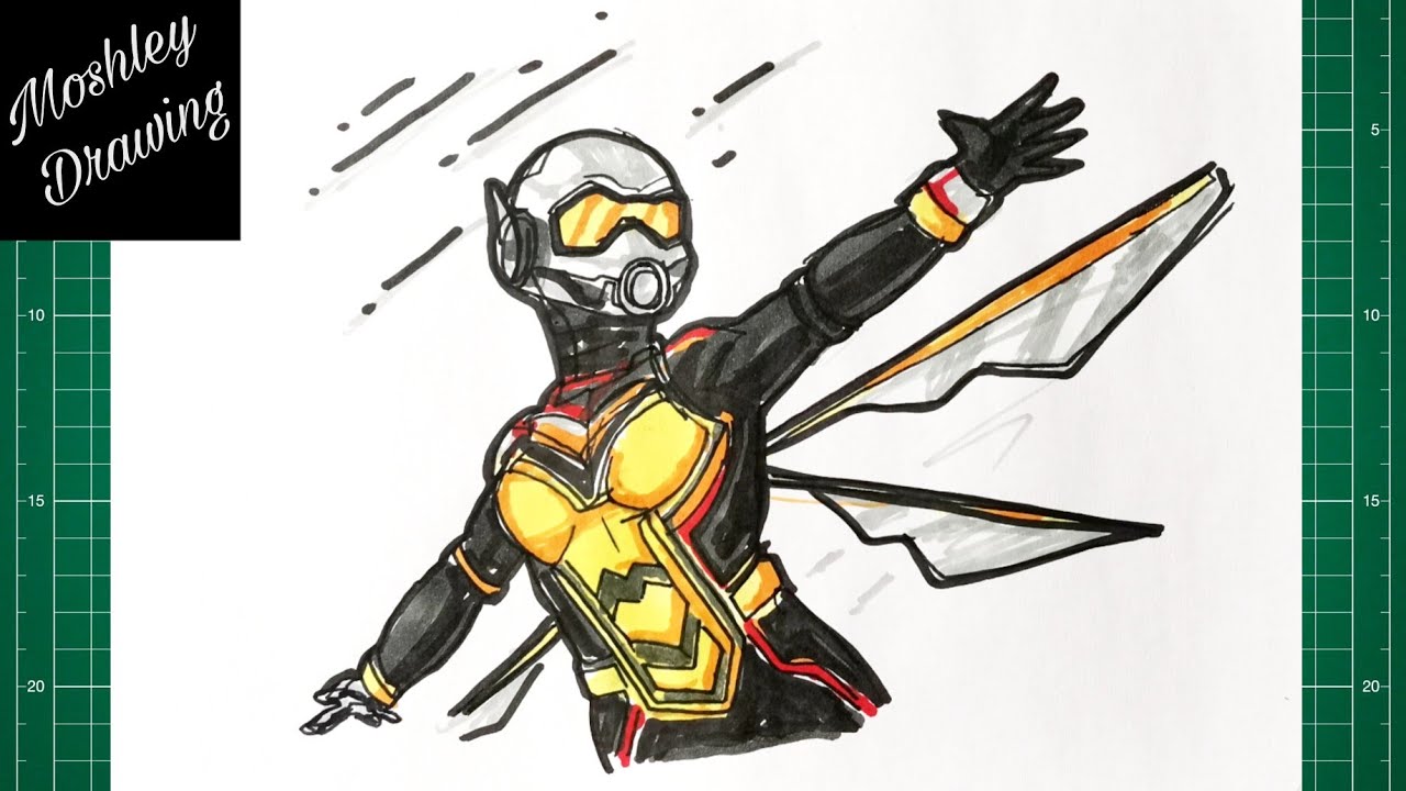 How to Draw The Wasp - Ant-Man and The Wasp - YouTube