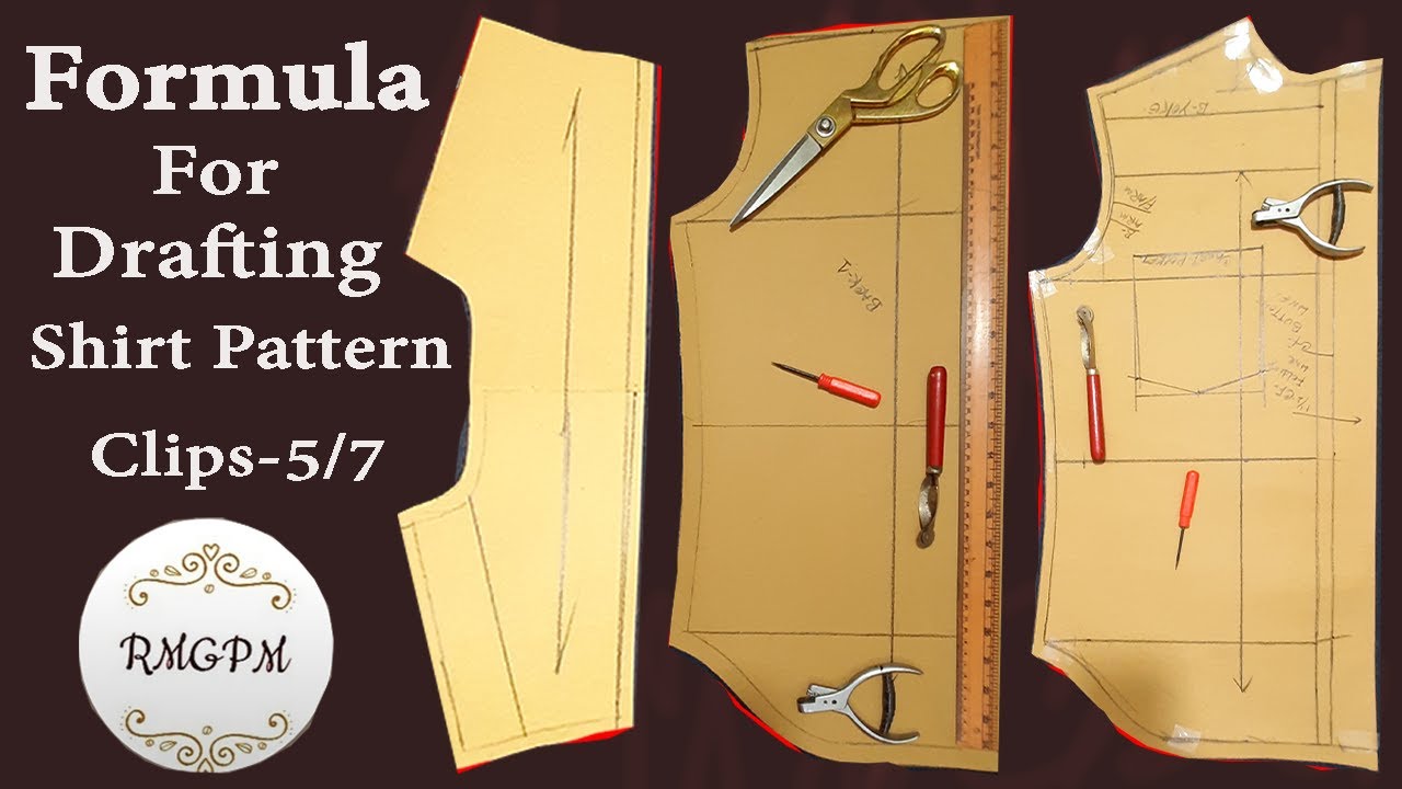 Formula for Shirt Pattern Drafting clips -p5/7 - YouTube