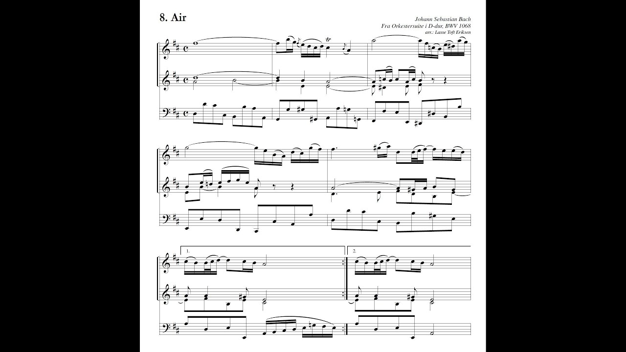 Johann Sebastian Bach: Air on the G String (BWV 1068) from Orchestral ...