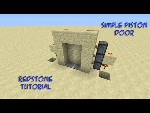 Redstone Piston Door Tutorial - YouTube
