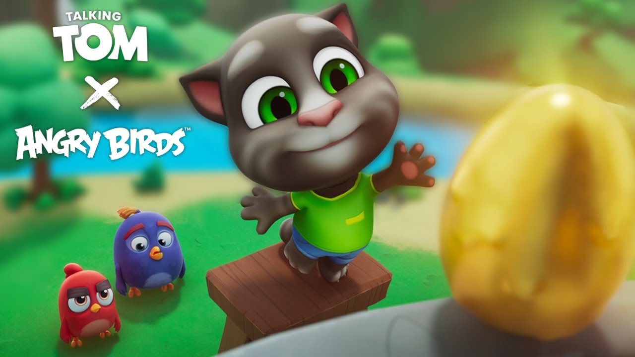 Talking Tom X Angry Birds: Now You See.. Egg - YouTube