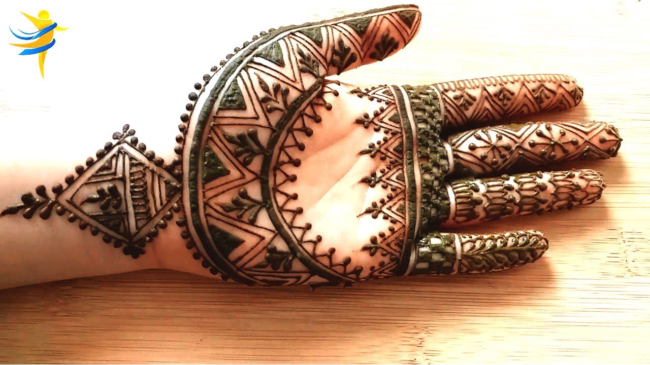 Easy Arabic Desert Henna Mehndi design - Arabic Henna design for ...