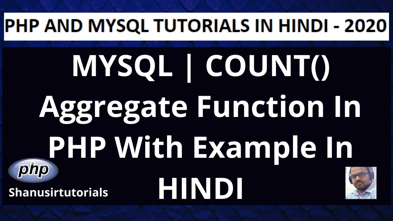 Php Mysql Aggregate Count Function With Example In Hindi Youtube