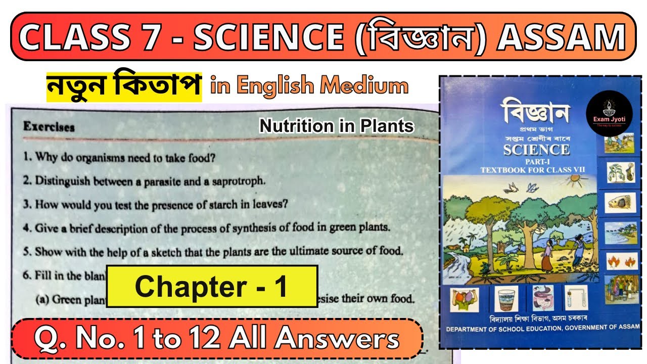 Class 7 Science Chapter 1 Question Answer Assam | Nutrition in plants ...