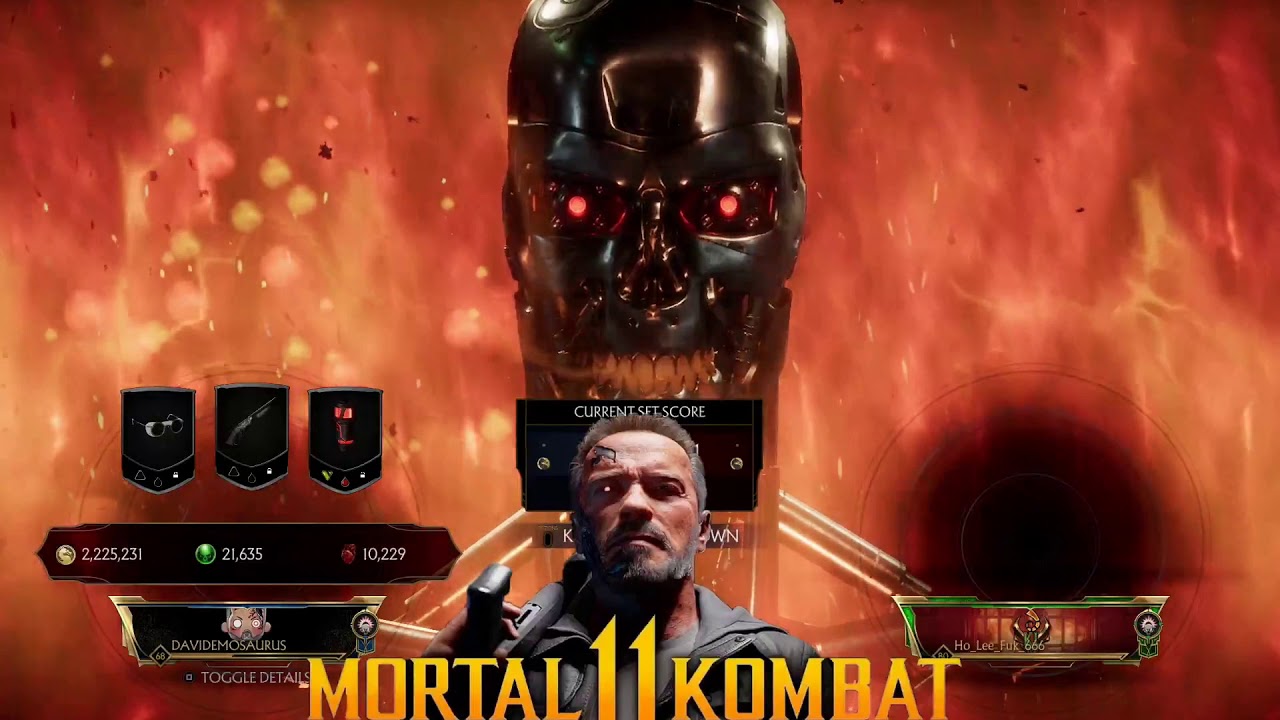 MK 11 TERMINATOR VS JOHHNY CAGE HIGH LEVEL ONLINE - YouTube