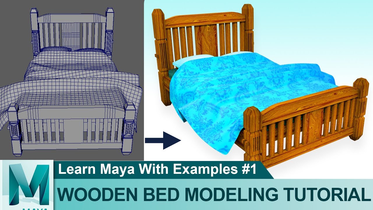 Bed & Pillows 3D Modeling & Texturing in Autodesk Maya 2017 | Learn ...