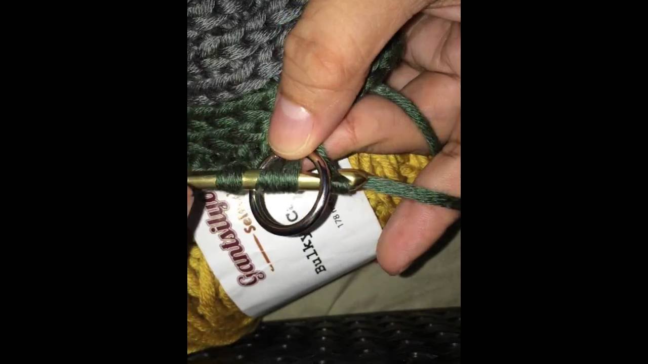 Attaching metal rings in crochet - YouTube