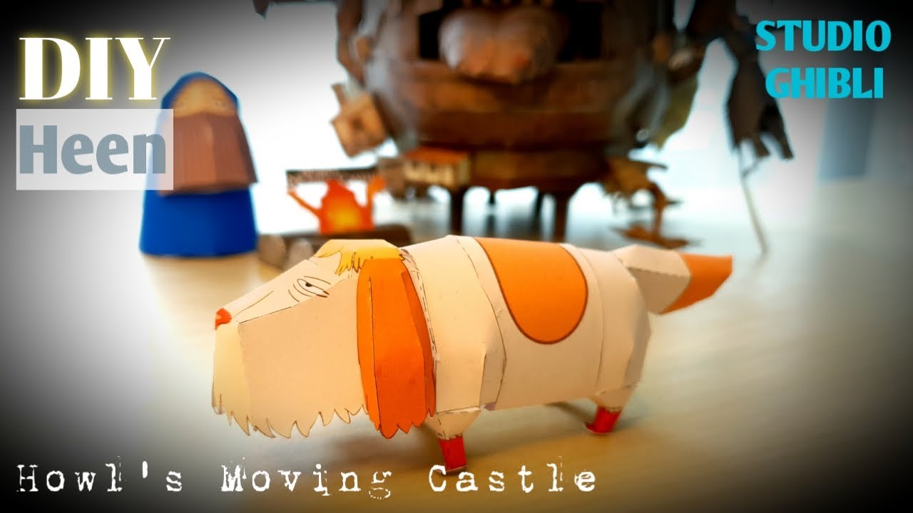 DIY Studio Ghibli Papercraft/ DIY Howl's Moving Castle/ DIY Heen ...