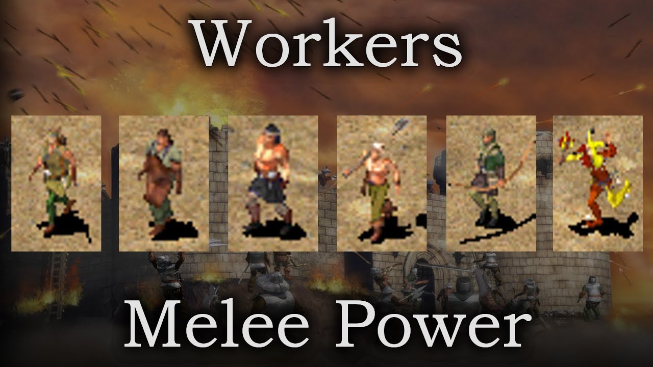 Melee Power of all (fighting) Workers | Stronghold Crusader - YouTube