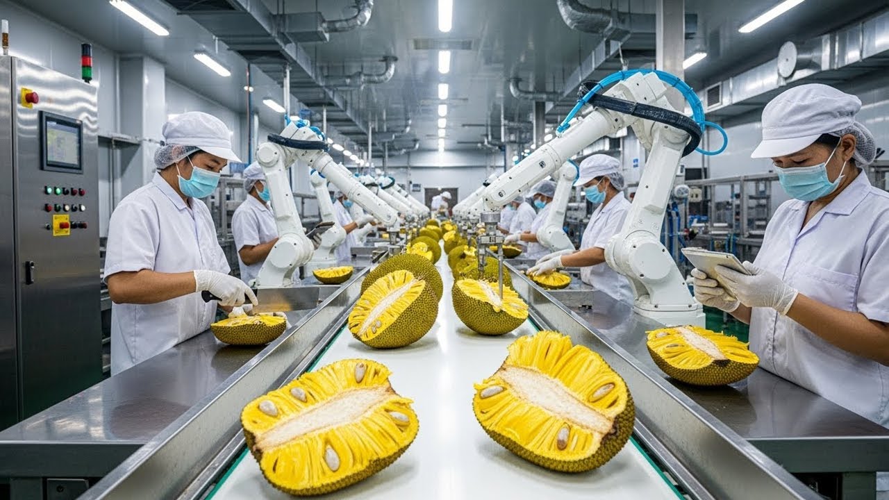 Inside a High-Tech Jackfruit Processing: From Fresh Jackfruit to Sweet ...