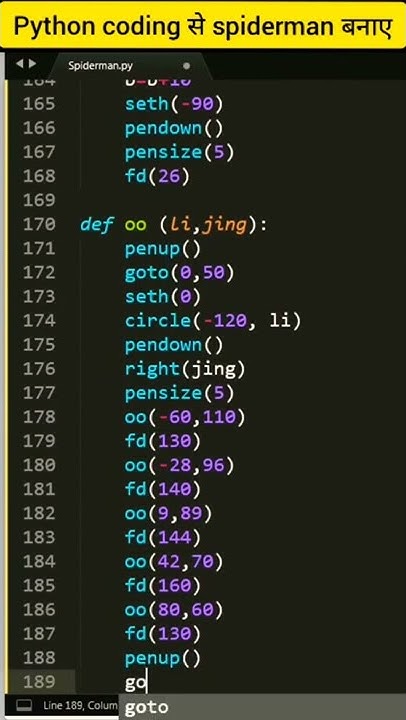 Create A Spiderman Using Python Coding Python Programer Tech Python