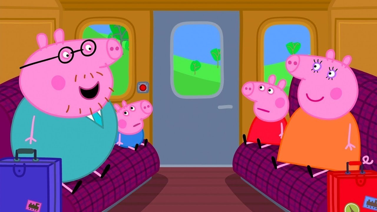 Peppa Pig And Family Take A Long Train Ride | Peppa Pig Family Kids ...